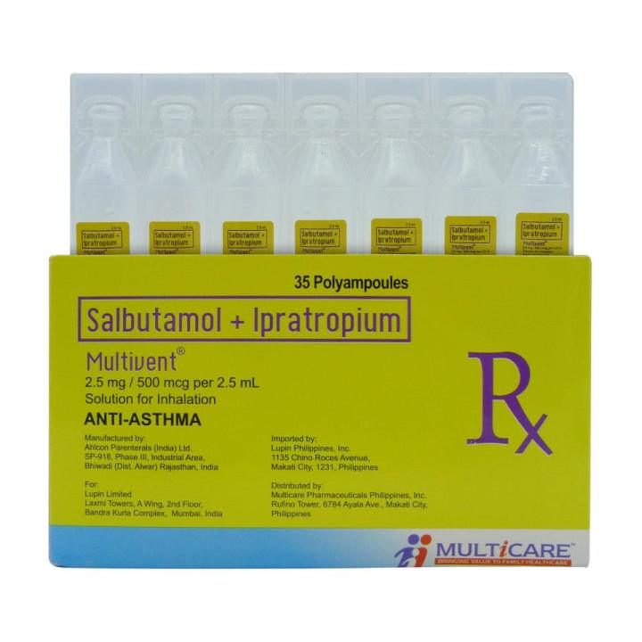 Rx: Multivent 2.5mg / 500mcg 2.5ml Nebules | Lazada PH