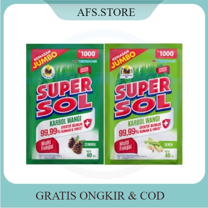 Supersol Karbol 40ml × 6 Sachet Murah / Supersol Lantai | Lazada Indonesia