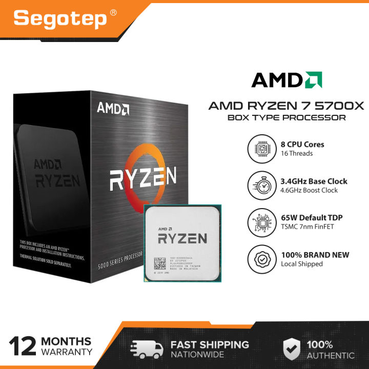 AMD Ryzen™ 7 5700X 5700X3D ed Desktop Processor (AMD Stock CPU Cooler ...