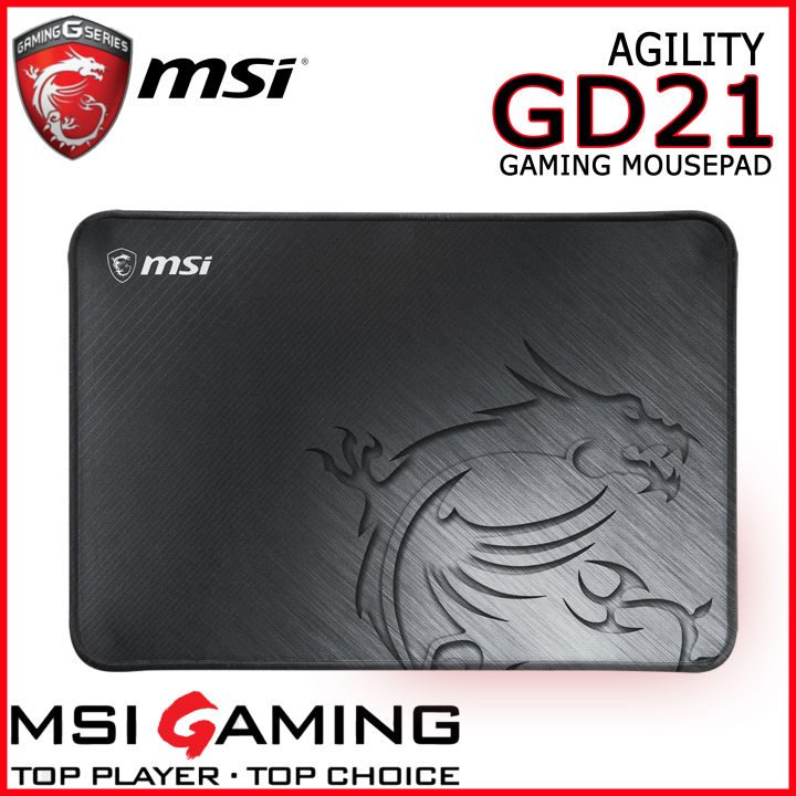 MSI AGILITY GD21 / GD20 GAMING MOUSEPAD Natural Rubber base | Lazada PH