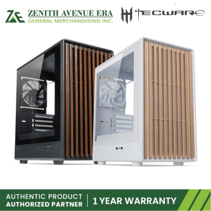 Tecware Timber M ATX Casing w/ 4x120mm fans Black / White | ATX CASING ...