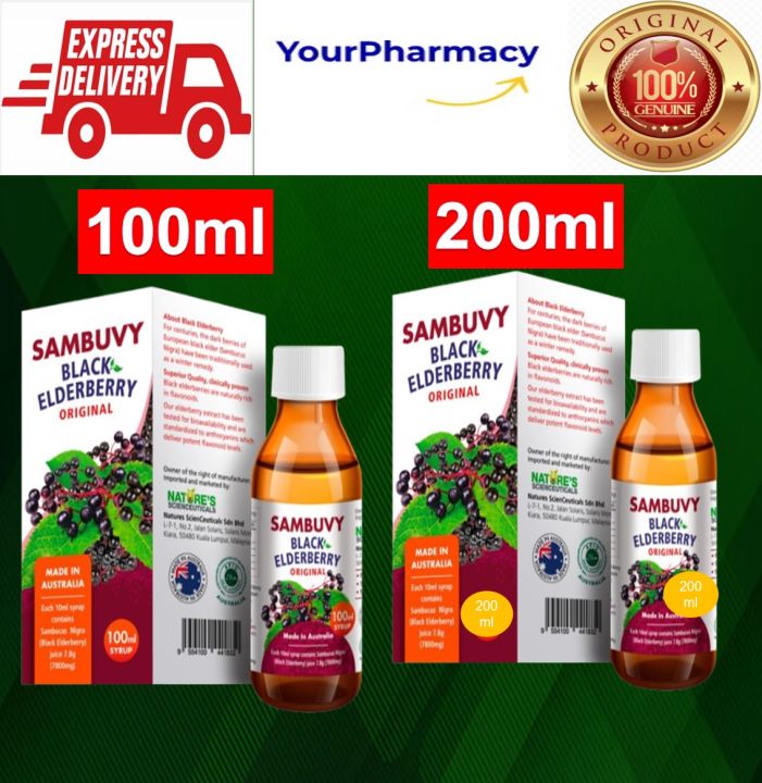 Sambuvy Black Elderberry Original syrup 100ml I 200ml | Lazada