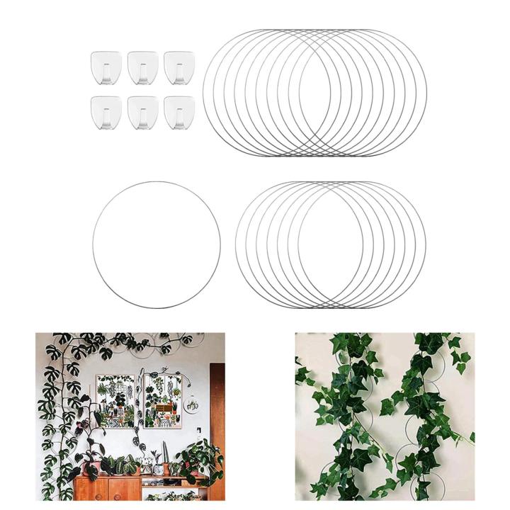 CCGenius 18Pcs Round Circle Trellis,Small Houseplant Metal Wire Trellis ...