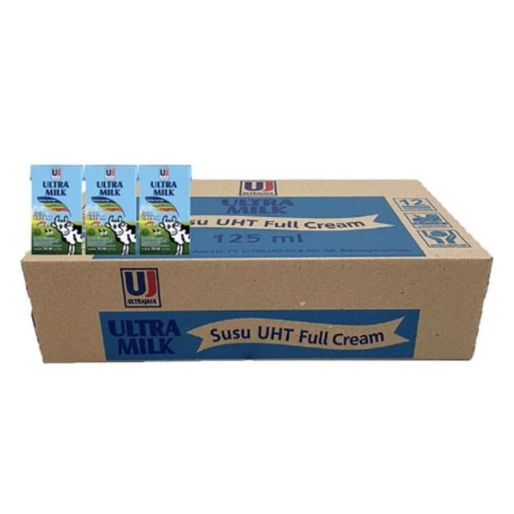 Susu Ultra Fullcream 125ml 1 Dus Isi 40 Pcs / Minuman Kotak Putih 125 ...