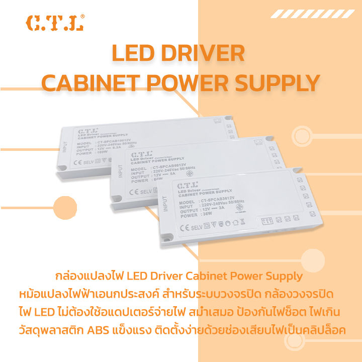 LED แหล่งจ่ายไฟ กล่องแปลงไฟ ใช้งานง่าย ต่อกับสายไฟเส้น ไฟตกแต่ง ...