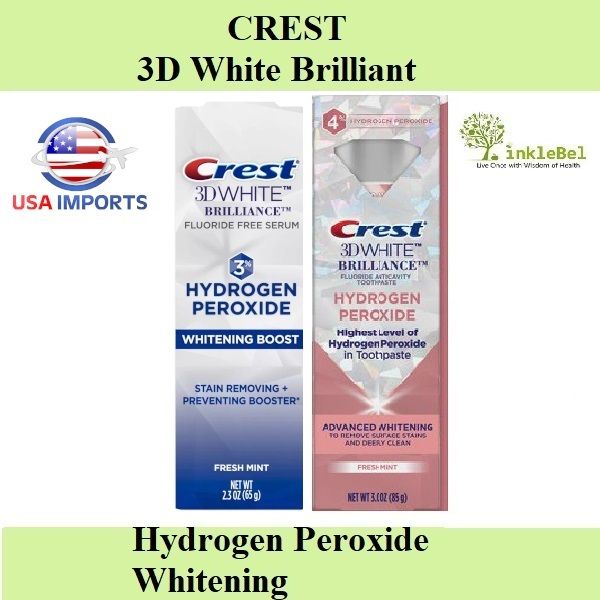 Crest 3D White Brilliance Hydrogen Peroxide Teeth Whitening Boost ...