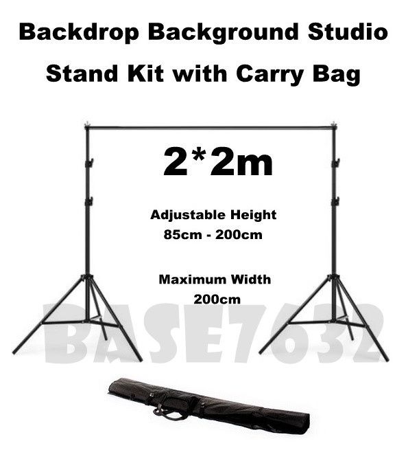 2x2m 2m x 2m 2*2m 200cm Backdrop Background Studio Stand Tripod Free ...
