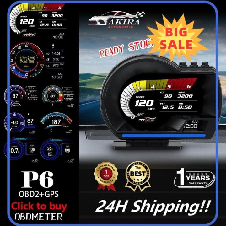 ⭐ [100% ORIGINAL] ⭐ ‼️IMPROVED VERSION‼️AKIRA P6 OBD Gauge OBD2 Meter ...