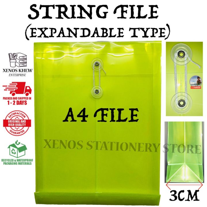 STRING FILE A4 SIZE (EXPANDABLE TYPE) (READY STOCK) | Lazada