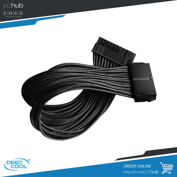 PChub | Deep Cool DC EC300, mod cable, black, 24 pin MB power extension ...