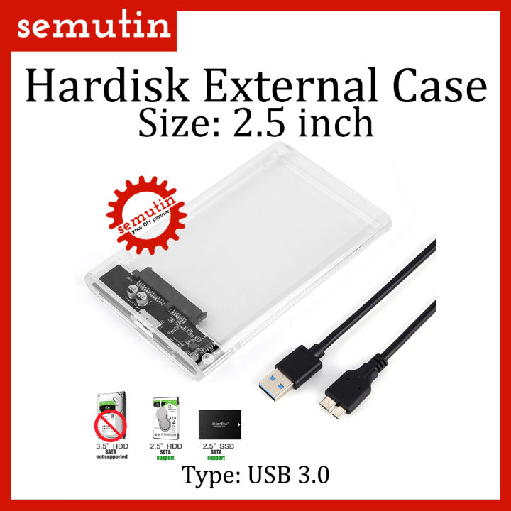 Casing Hardisk External Case Transparan / 2.5 inch HDD USB 3.0 SSD 2,5 Sata Enclosure | Lazada ...