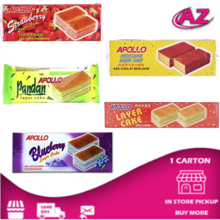 Apollo Layer Cake Pandan | Blueberry | Chocolate | Strawberry | Kek ...
