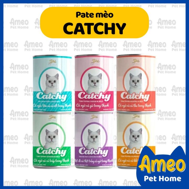 PATE CATCHY 400g, pate mèo lon catchy, thức ăn mèo con | Lazada.vn
