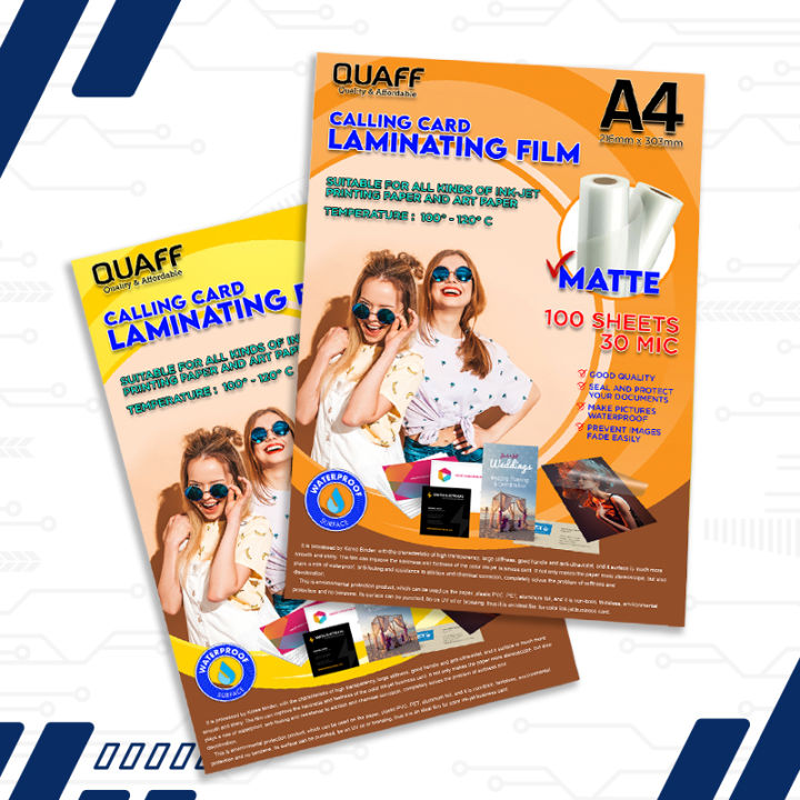 Risefully A4 Size QUAFF Calling Card Film 30 micron Hot lamination ...
