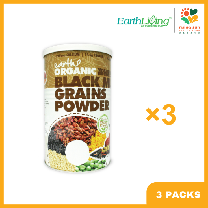 Earth Organic Black Multi Grains Powder (500g x 3) - Triple Pack | Lazada