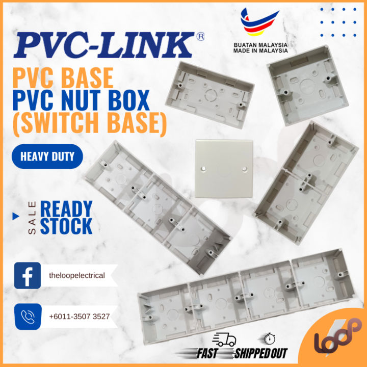 [READY STOCK] PVC BASE (SWITCH BASE / NUT BOX) / ASAS SUIS KOTAK NUT ...
