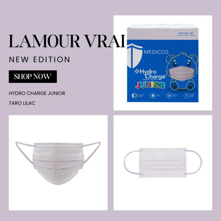 MEDICOS HydroCharge™ 4-ply Surgical Face Mask Junior – for kids (4-12 ...