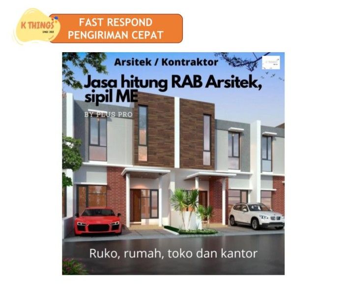 RAB Bangunan Estimasi Harga Pembangunan Rumah Ruko Kantor Arsitektur ...