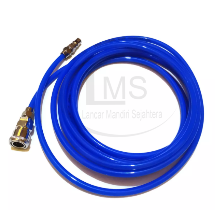 Selang Angin KOmpresor 10 Meter PU Hose Plus Sambungan selang Coupler ...