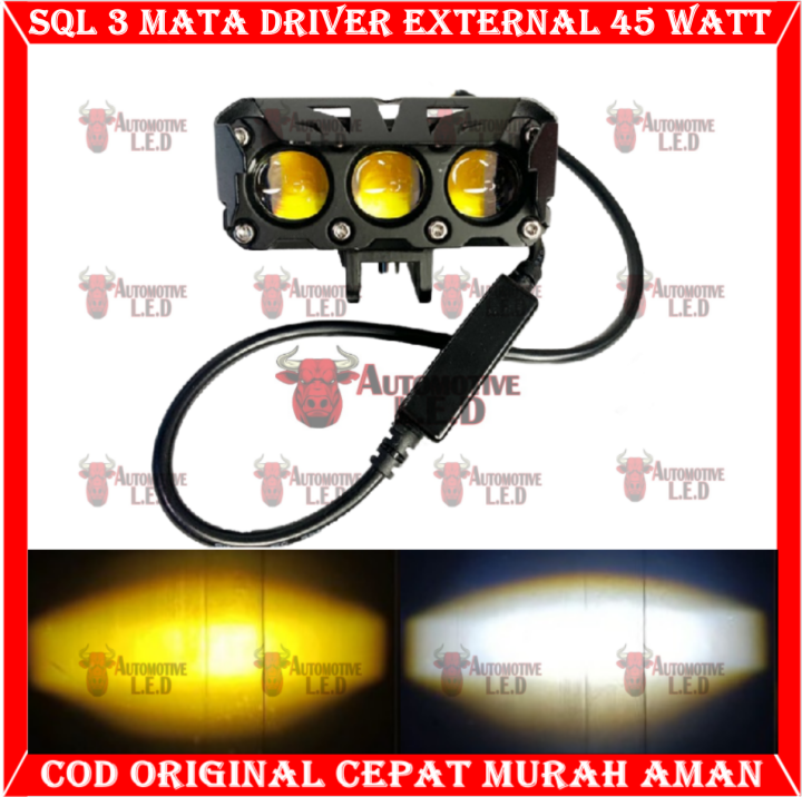 ORIGINAL LAMPU LED LASER SQL 3 MATA FOGLAMP LED SUPERBRIGHT 45 WATT ...