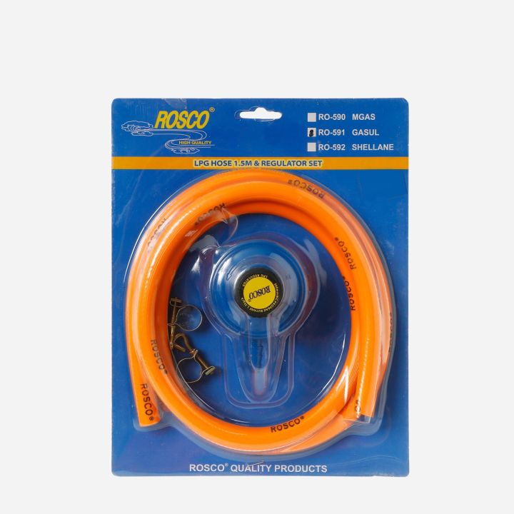ROSCO RO-591 LPG HOSE 1.5M W/ GASUL REGULATOR | Lazada PH
