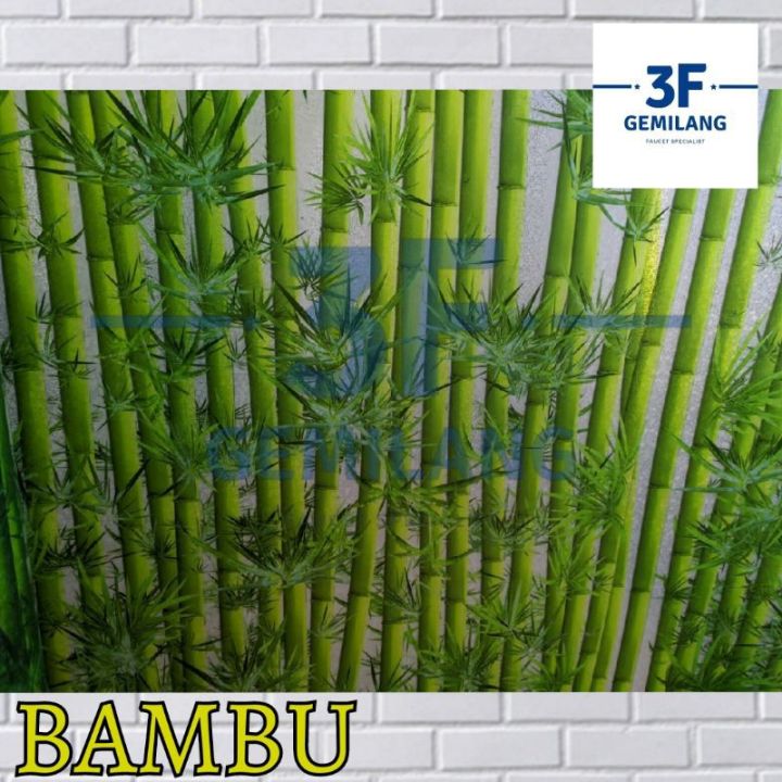 Fiber Plastik Penutup Pagar INNOPLAS Motif BAMBU HIJAU Fresh Meteran ...