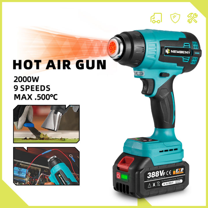 2000W 500℃ Electric Hot Air Machine 9 Gears Heat Machine Digital ...