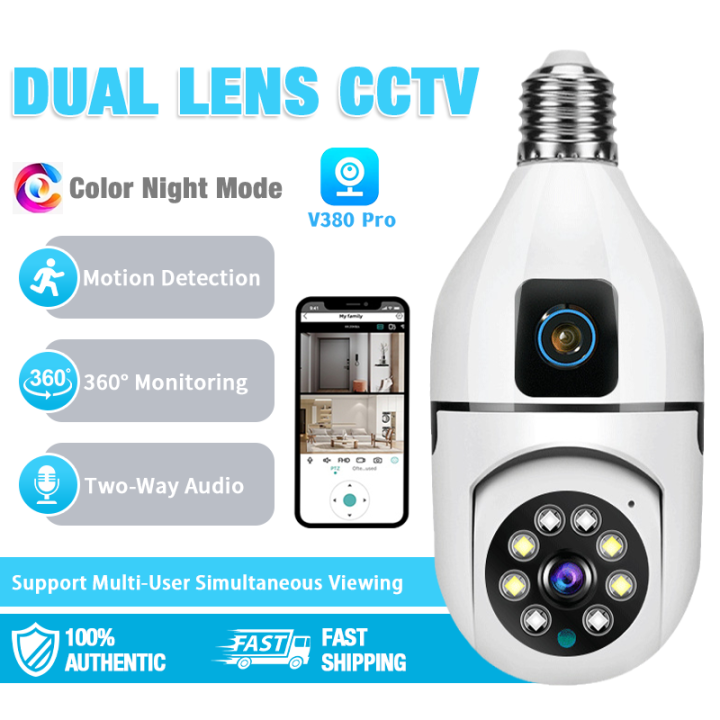 GOODE IP Security Cameras Auto Tracking 360 Rotation Dual Lens with ...