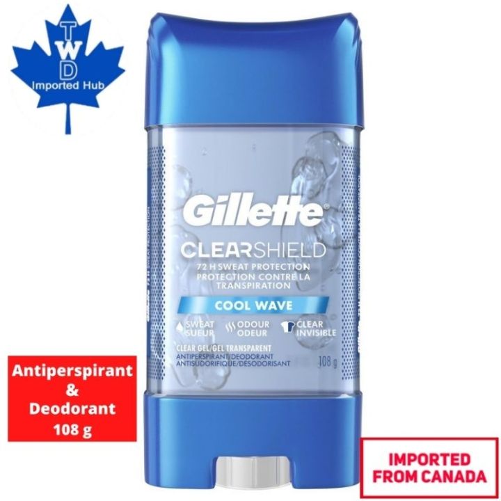*MADE IN USA* Gillette CLEARSHIELD Cool Wave Antiperspirant & Deodorant ...