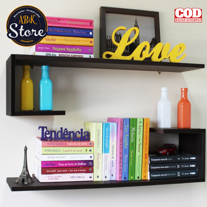 Rak Dinding Buku Lebar 15cm / Ambalan Dinding / Rak Dinding Minimalis ...