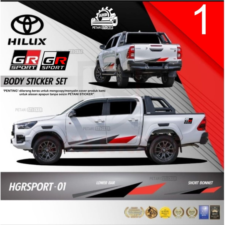 stiker list simple mobil hilux gr sport cutting stiker | Lazada Indonesia