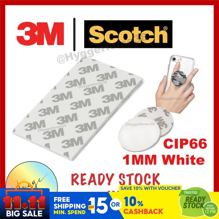 15PCS 3M Double Sided PE Foam Tape 1mm Strong Trackless Mounting Pad ...