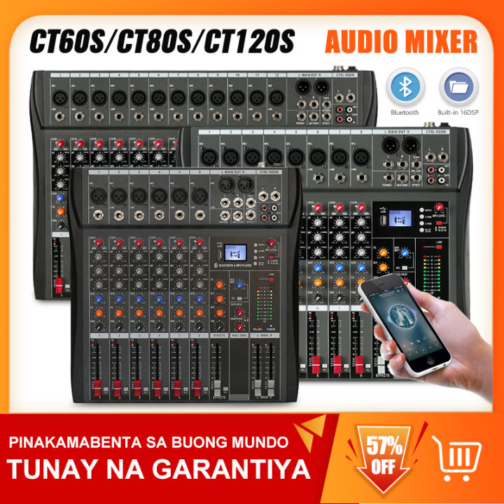 [Genuine] CT60S/CT80S/CT120S mixer propesyonal na 6/8/12 channel mixer ...