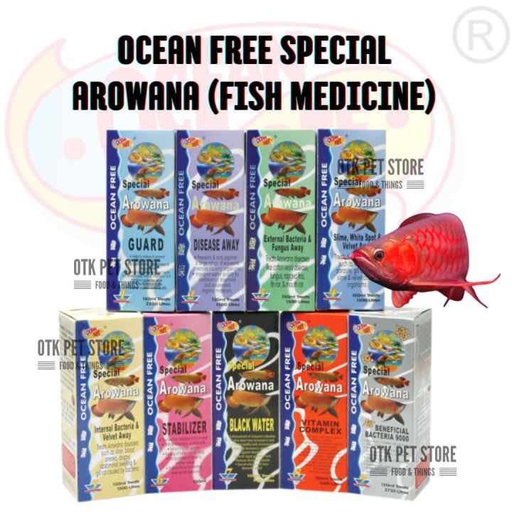 Ocean Free Special Arowana Fish Medication Aquarium Solution (150ml ...