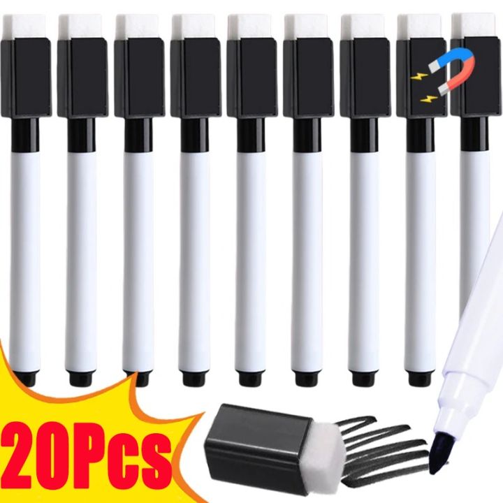 Magnetic Dry Erase Markers with Eraser Cap White Board Marker for ...