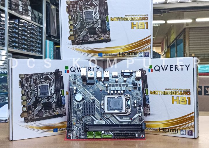 Mobo Motherboard Qwerty H81 LGA Socket 1155 Suppor NVME | Lazada Indonesia