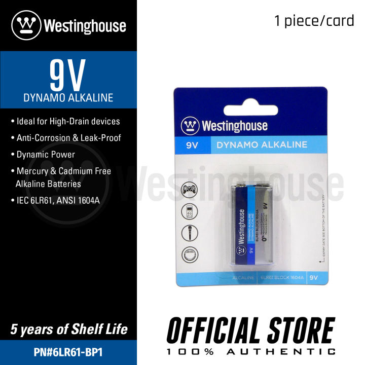 Westinghouse 6LR61-BP1 Premium Dynamo Alkaline Battery IEC 6LR61, ANSI ...