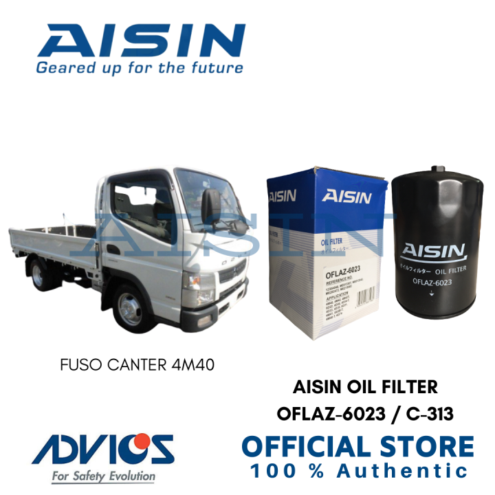 AISIN Oil Filter for FUSO CANTER 4M40 (OFLAZ-6023 / O-313) | Lazada PH