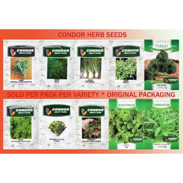 Condor Herbs Seeds - Sold per Pack per Variety | Lazada PH