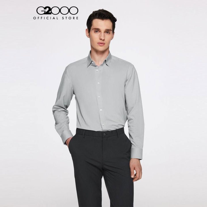 G2000 เสื้อเชิ้ตแขนยาวแบบทางการผู้ชาย ทรงสมาร์ทฟิต (SMART FIT) รุ่น 3612321291 GREY | Lazada.co.th