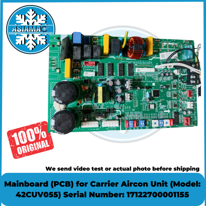 Original Mainboard (PCB) for Carrier Aircon Unit (Model: 42CUV055 ...