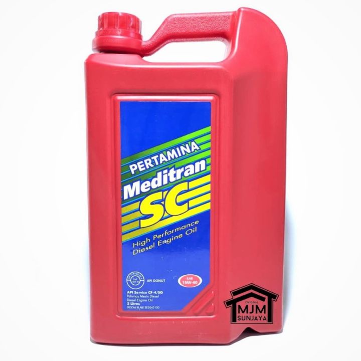 Oli Pertamina Meditran SC 5 Liter 15W-40 Mesin Diesel Solar Galon 5L 5 L 15W40 Diesel Engine Oil ...
