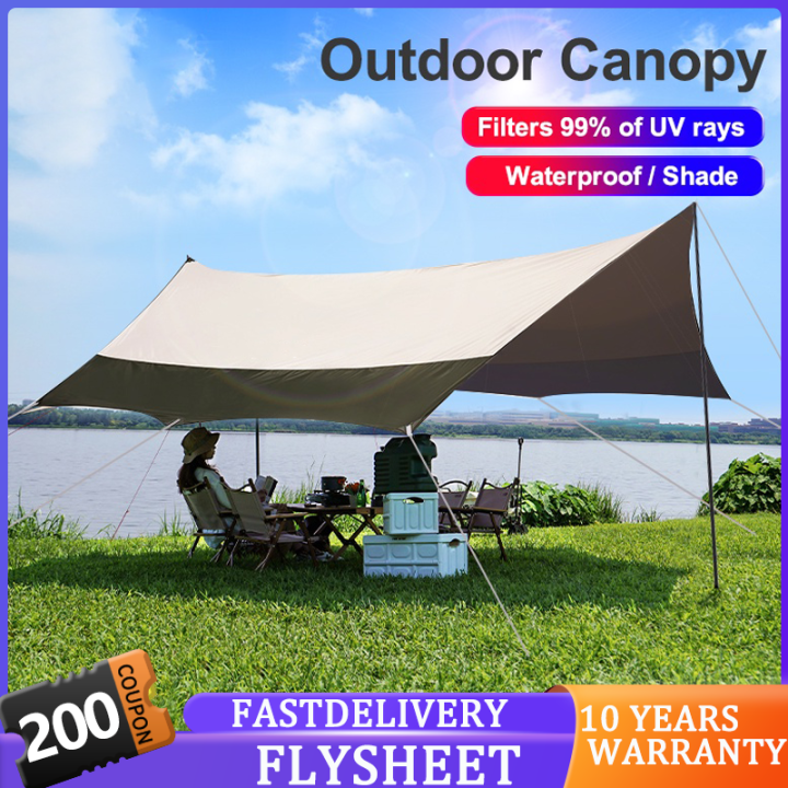 Flysheet Waterproof Groundsheet Camping Tarp Ultralight Weight Shelter ...