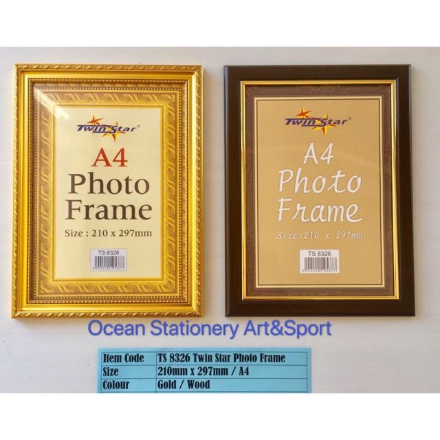 Twin Star Photo Frame A4 size | Lazada