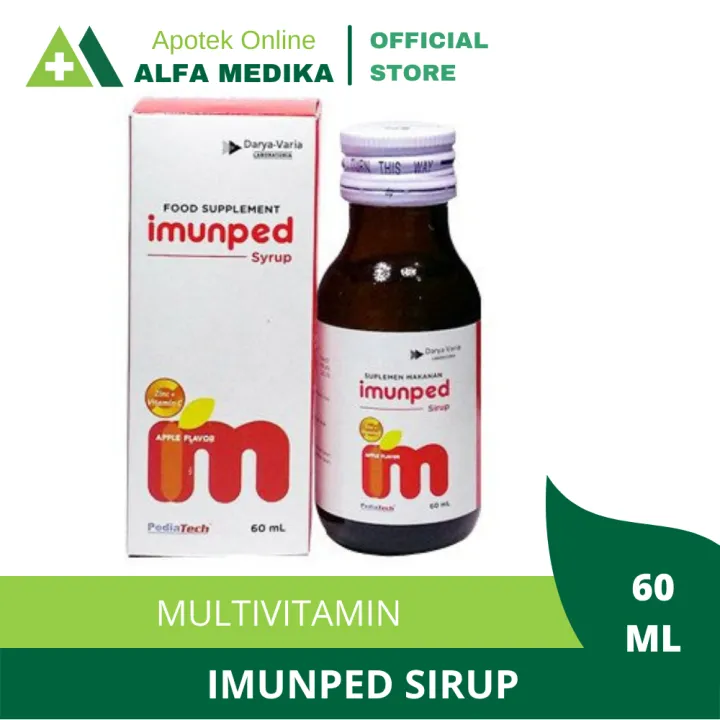 Imunped Sirup 60 mL - Suplemen Zinc dan Vitamin C Anak | Lazada Indonesia