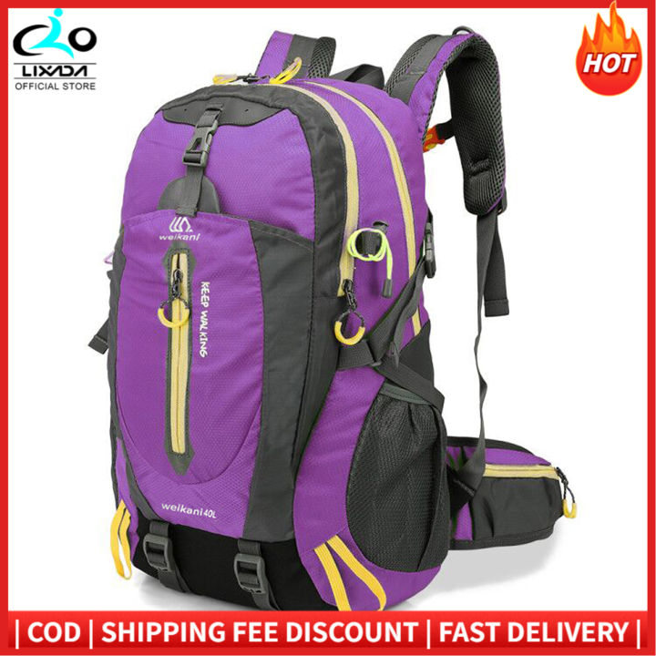 40L Water Resistant Travel Backpack Camp Hike Laptop Daypack Trekking ...