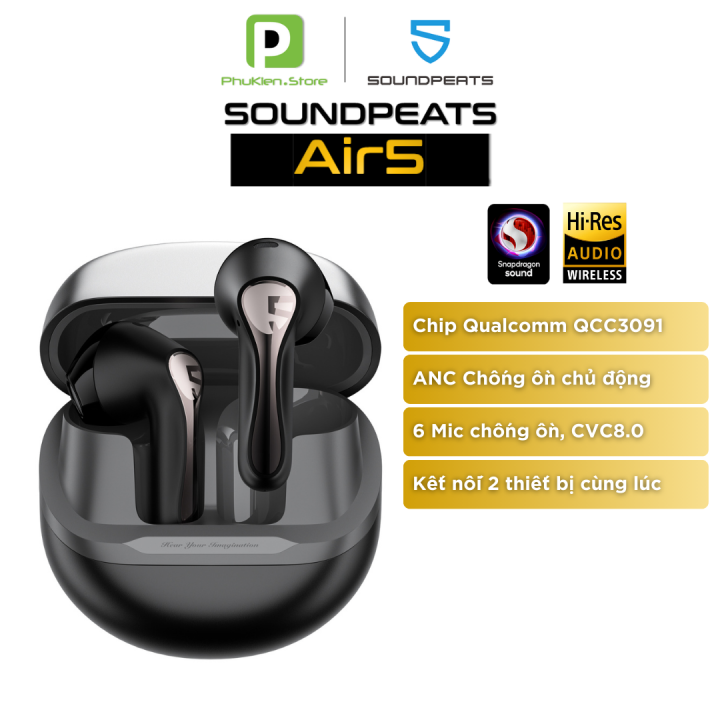 Tai Nghe Bluetooth 5.4 Soundpeats Air5 | AptX Lossless | Kết nối 2 ...