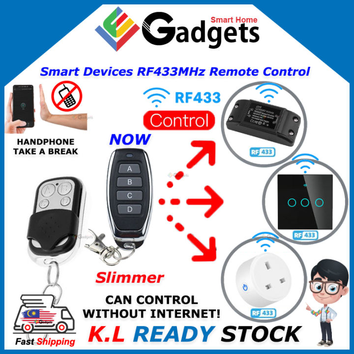 Remote Control Wireless RF433MHz Fixed code EV1527 for Smart Switch ...