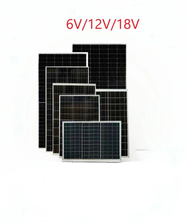 แผงโซลาร์เซลล์ monocrystalline solar cell 6V/12V/18V 6W/10W15W/20W/30W | Lazada.co.th
