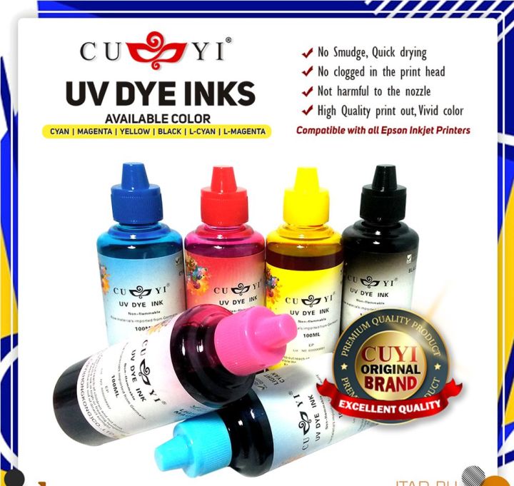 1 pcs / 1 SET 4color CUYI Dye Ink for EPSON Inkjet Printers / Continous ...